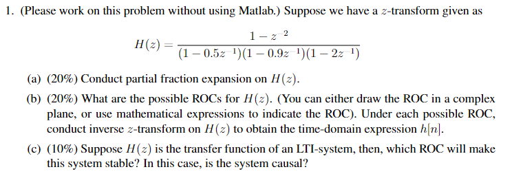 Solved 1. (Please work on this problem without using | Chegg.com