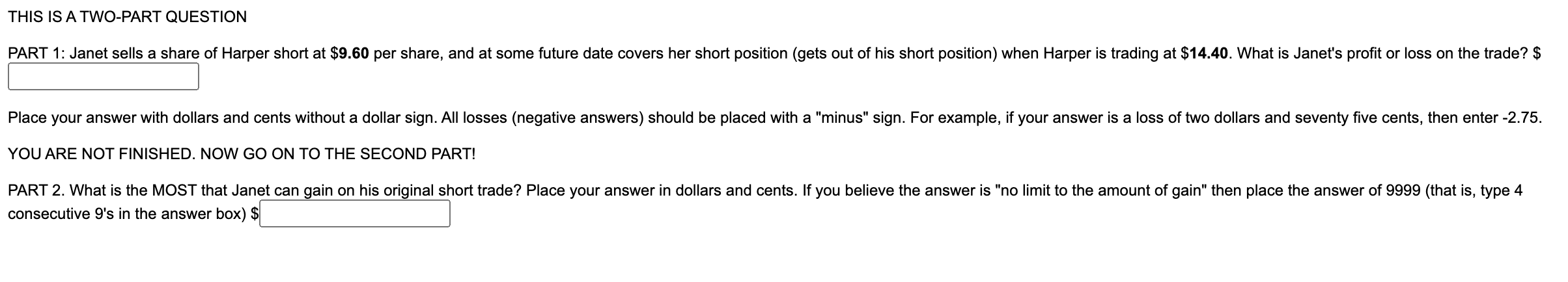 Solved THIS IS A TWO-PART QUESTIONPART 1: Janet sells a | Chegg.com
