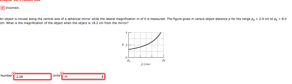 Solved xIncorrect. An object is moved along the central axis | Chegg.com