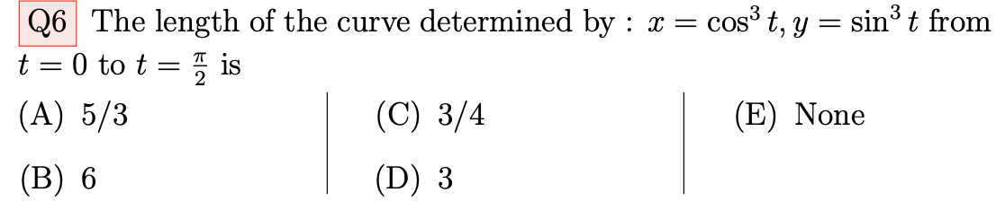 Solved Q6 The length of the curve determined by : | Chegg.com