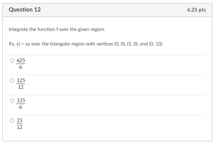 Solved Integrate the function f over the given region. | Chegg.com