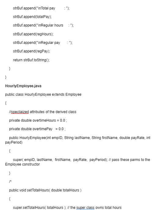 Solved JAVA: Inheritance & Polymorphism Here are parts of | Chegg.com