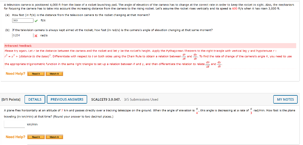 Solved (a) Haw fast ( in f/s) is the distance from the | Chegg.com