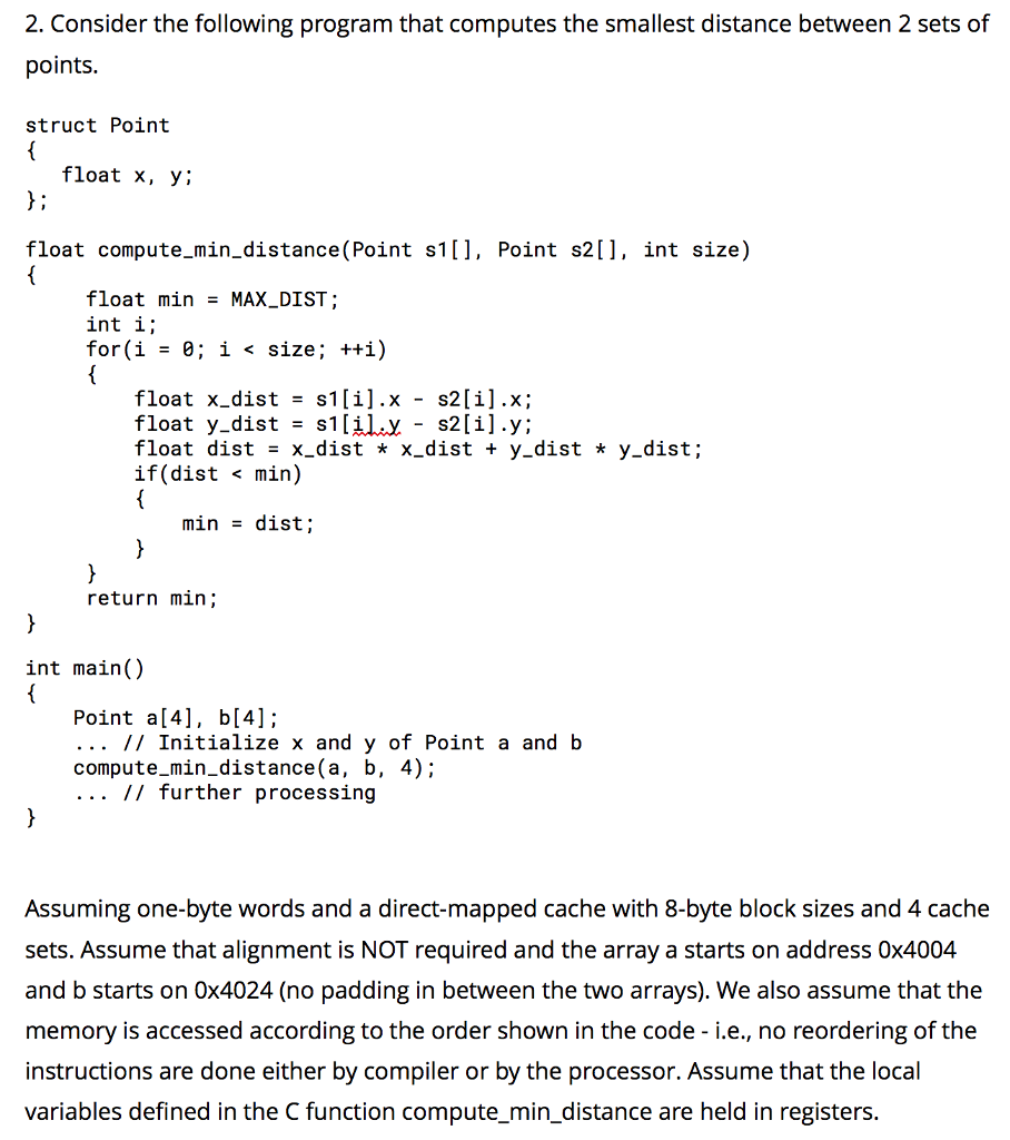2. Consider the following program that computes the | Chegg.com