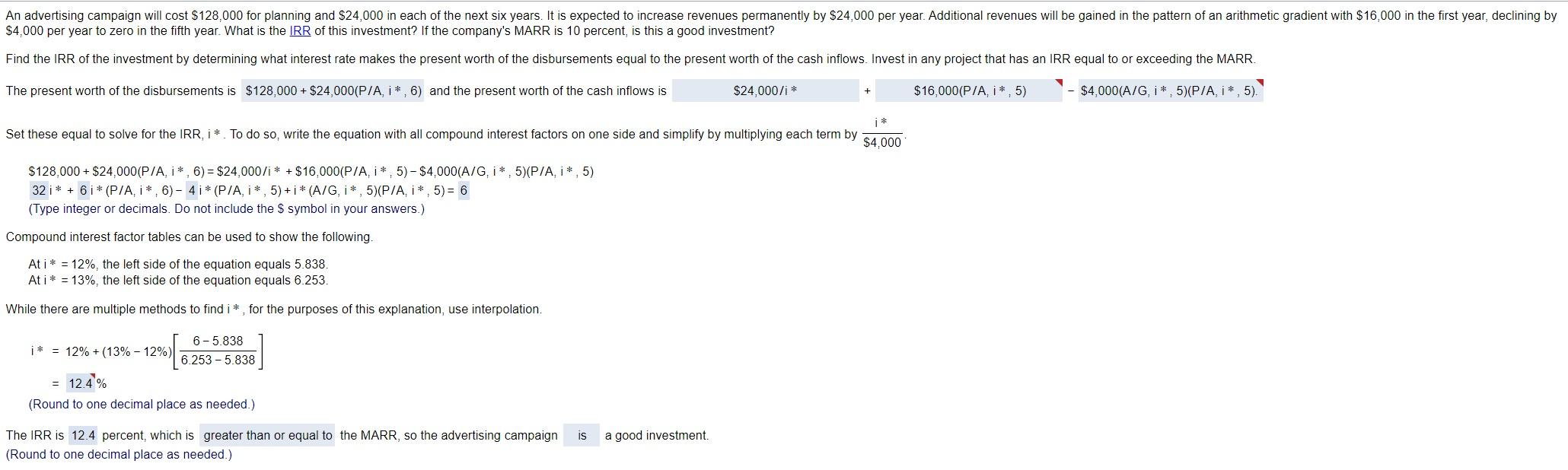 Solved Put this question in excel and solve for IRR. Final | Chegg.com