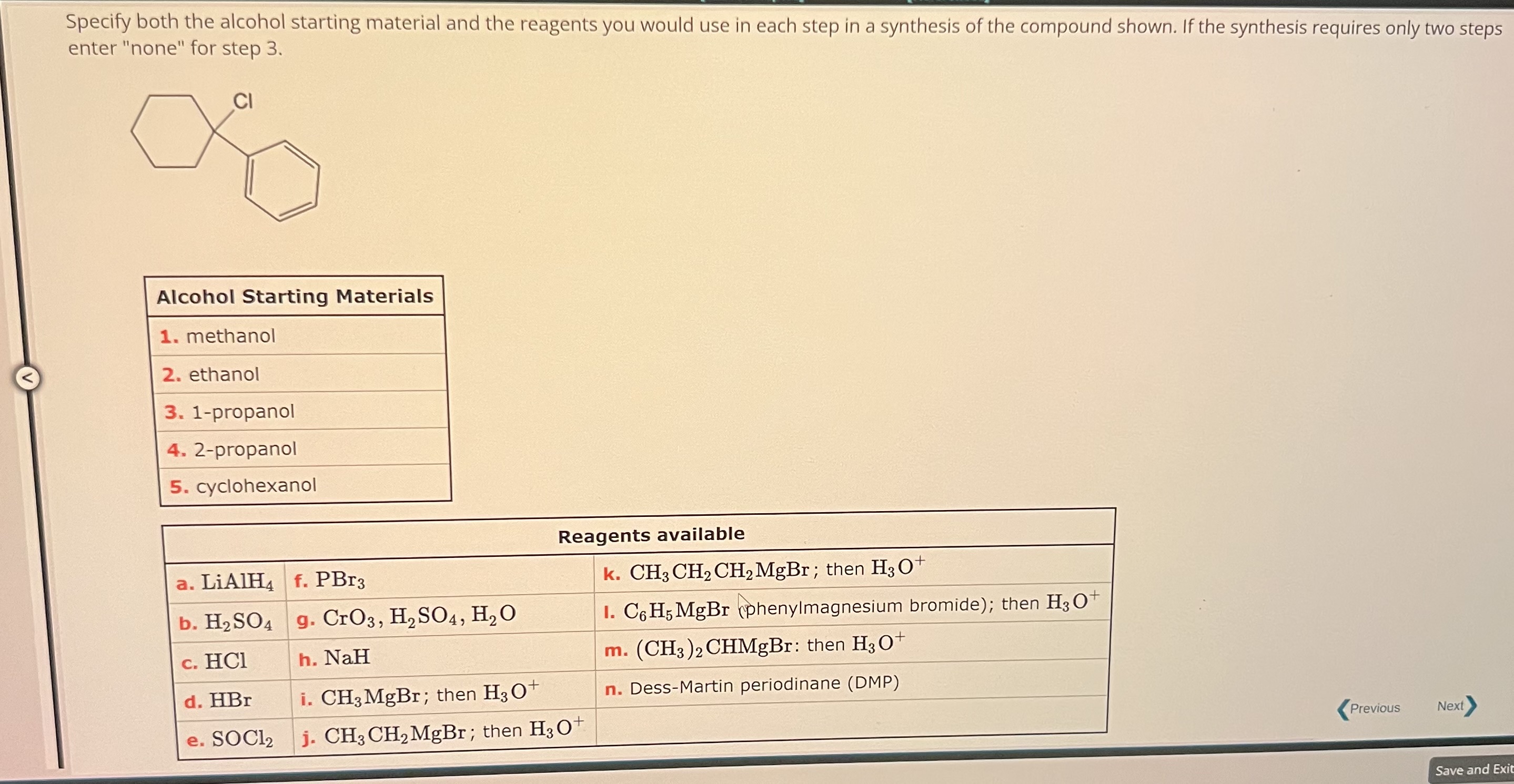 Solved Specify the reagent you would use in each step of the | Chegg.com