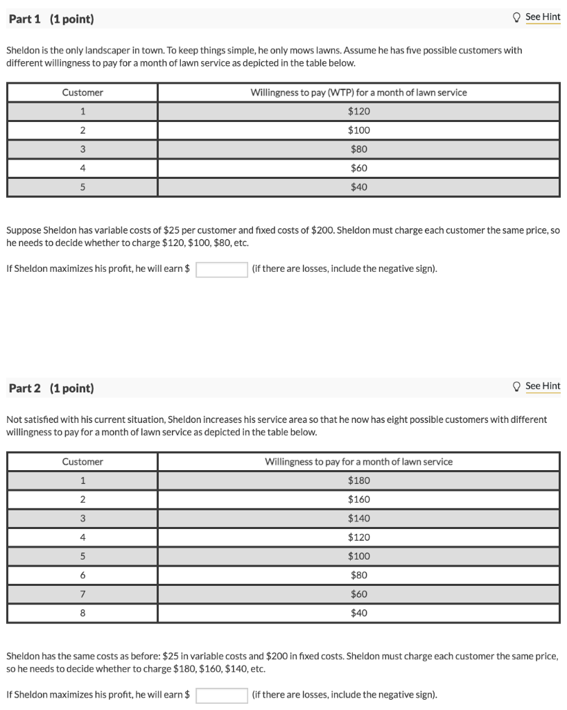 Solved Part 1 (1 point) See Hint Sheldon is the only | Chegg.com