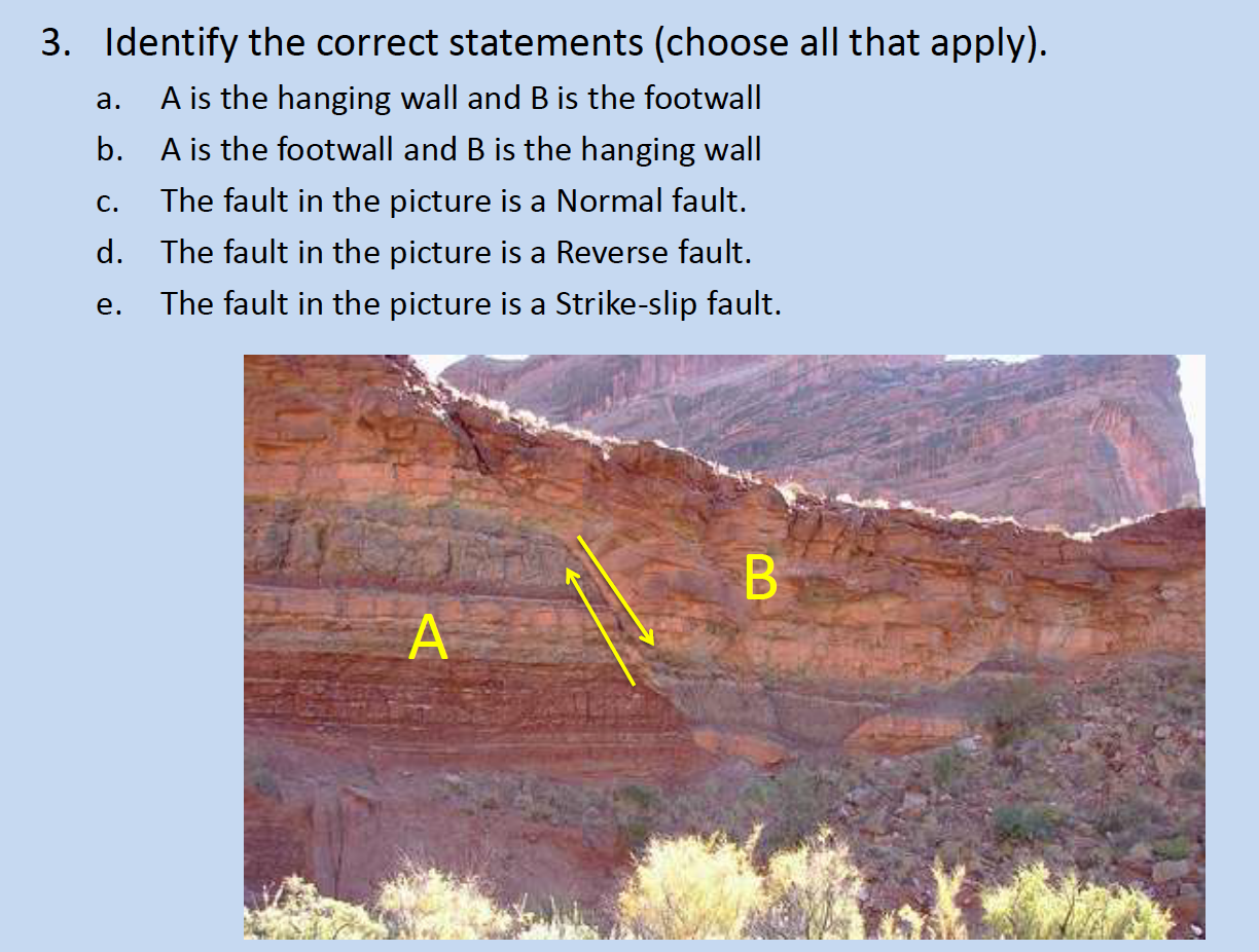 Solved a. 1. These geologic structures form when rocks bend | Chegg.com