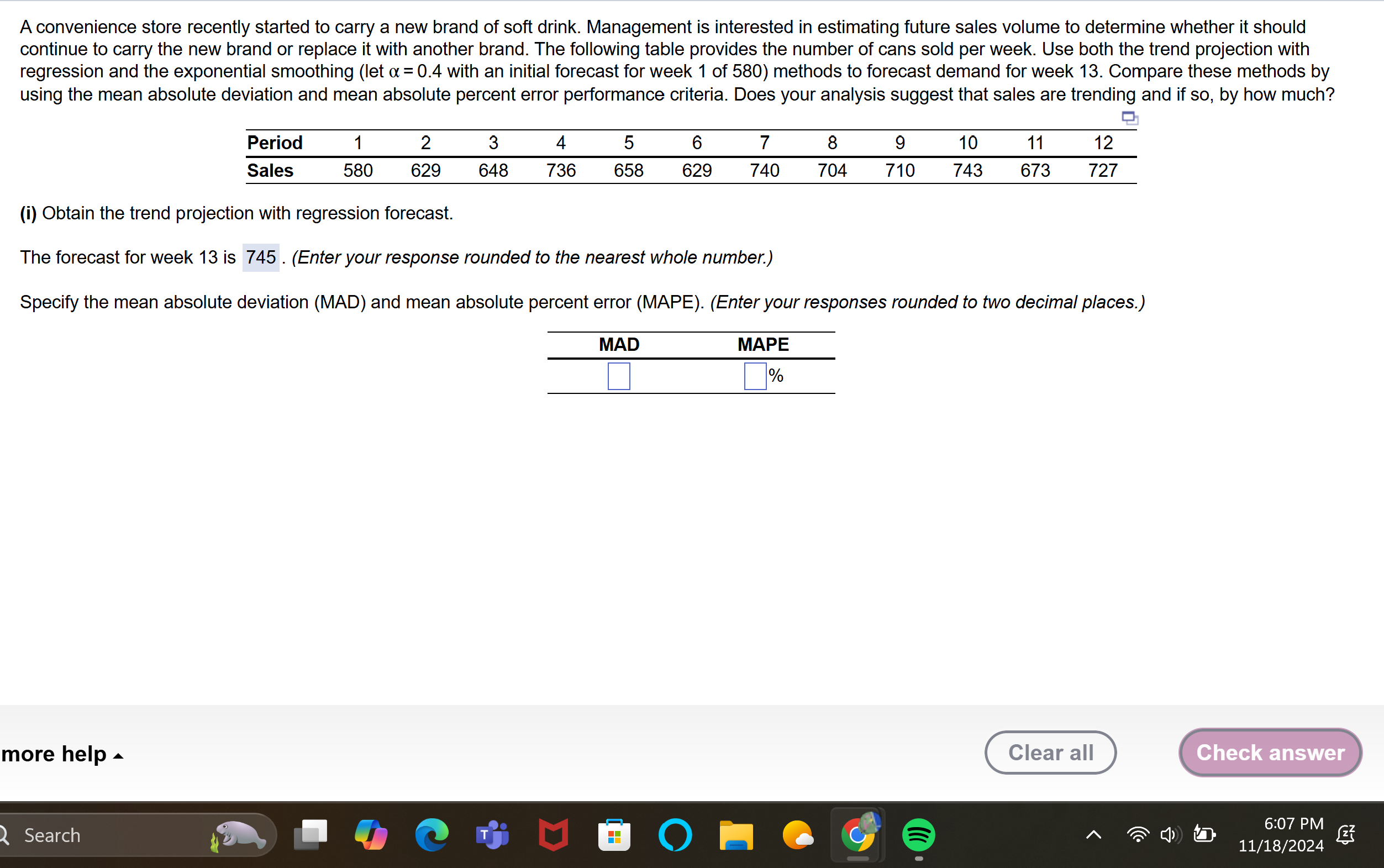 Solved A convenience store recently started to carry a new | Chegg.com