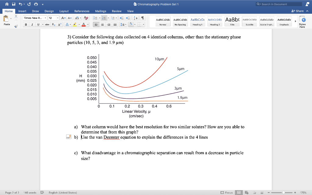 Solved $ Chromatography Problem Set 1 Q- Search in Document | Chegg.com