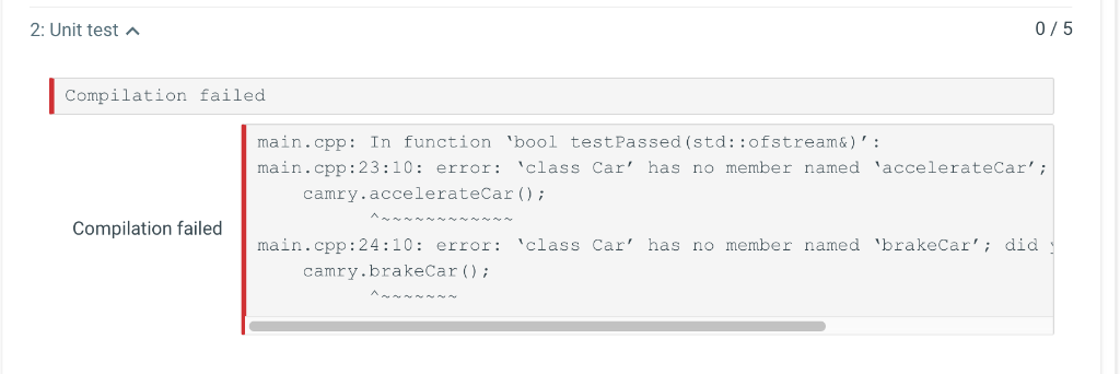 Solved CODE IN C++ My Code Car.h #include | Chegg.com