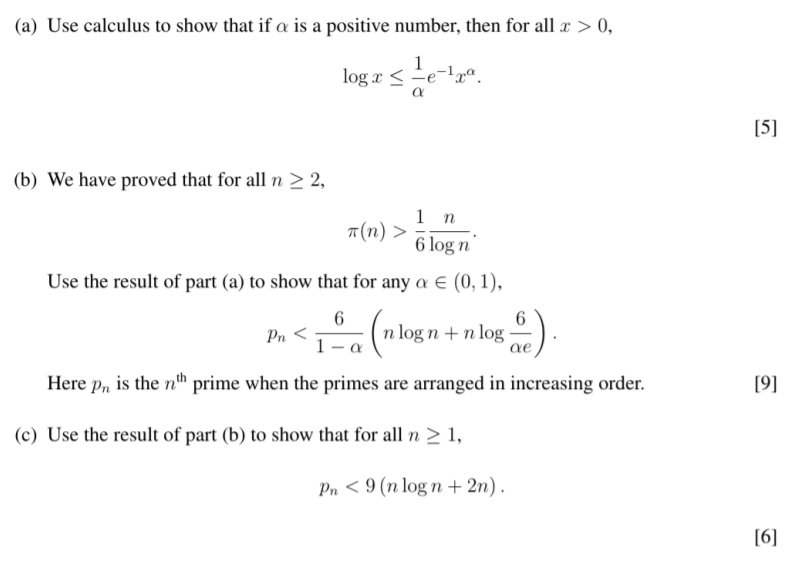 Solved (a) Use calculus to show that if a is a positive | Chegg.com