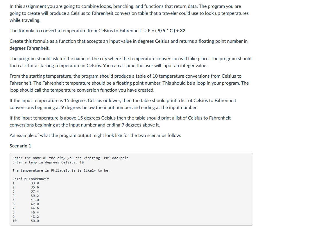 Solved In this assignment you are going to combine loops, | Chegg.com