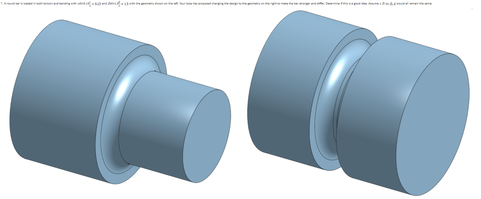 Solved A round bar is loaded in both torsion and | Chegg.com
