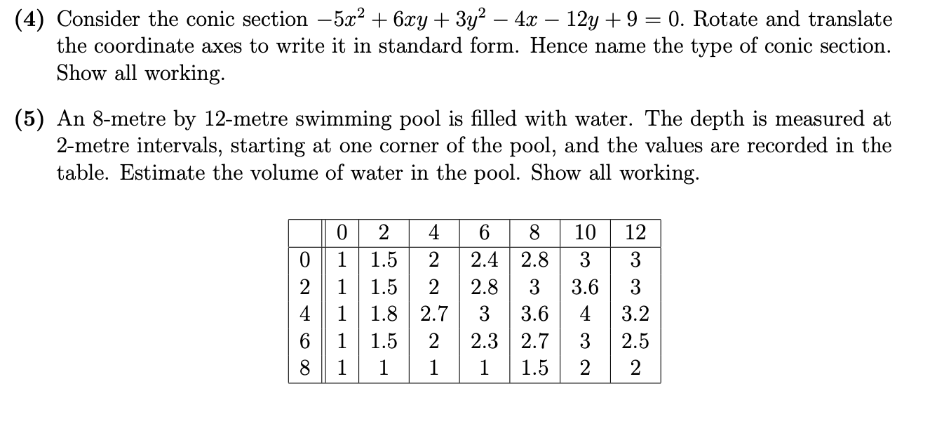 (4) Consider the conic section | Chegg.com