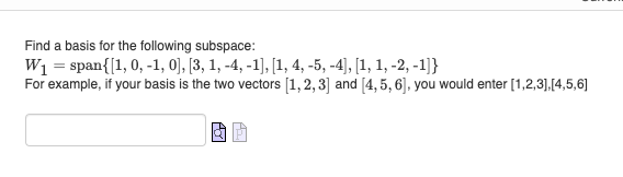 Solved Find a basis for the following subspace: | Chegg.com