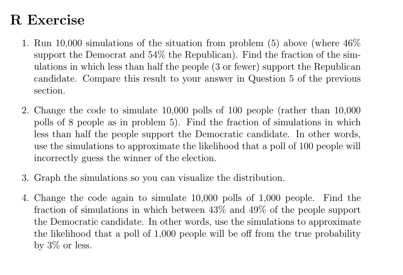 Solved 1. Run 10,000 simulations of the situation from | Chegg.com