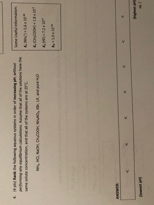 Solved 1. (8 pts) Complete the following table (and show | Chegg.com