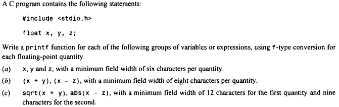 Solved AC program contains the following statements: | Chegg.com