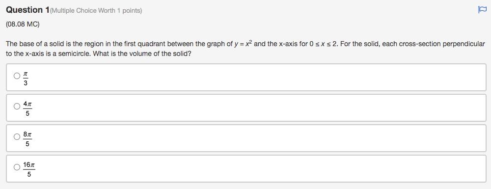Solved Question 1(Multiple Choice Worth 1 points) (08.08 MC) | Chegg.com