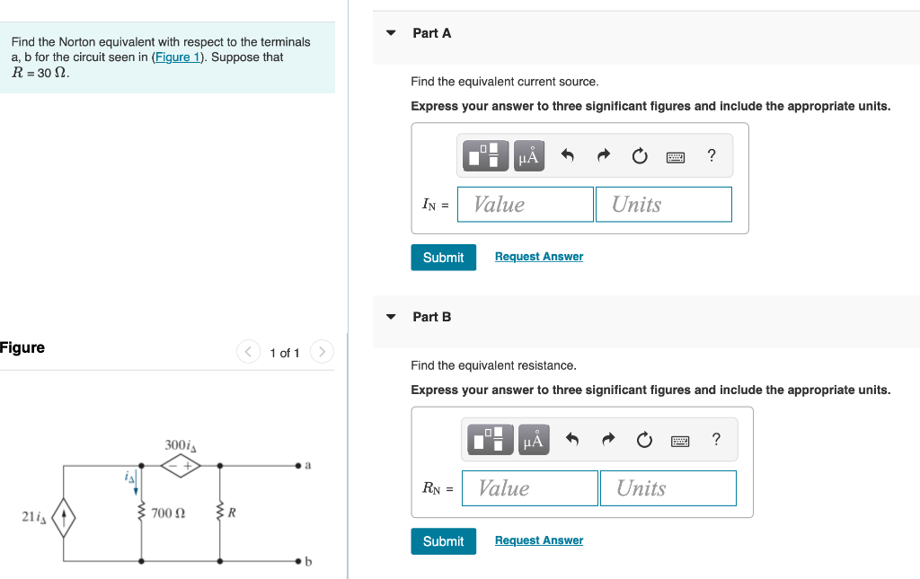 Solved Find the Norton equivalent with respect to the | Chegg.com
