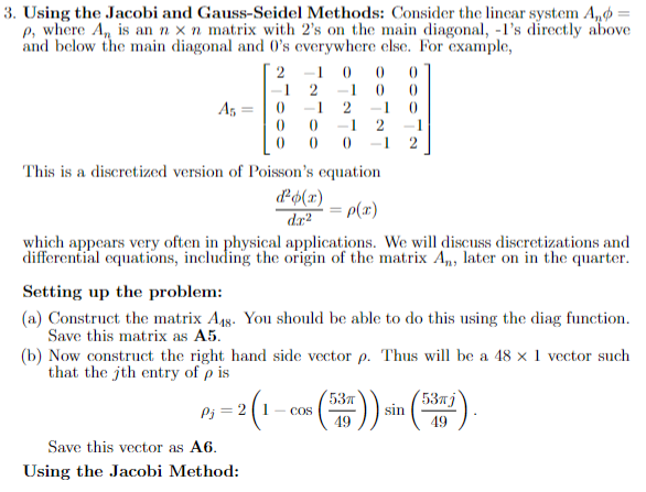 3. Using the Jacobi and Gauss-Seidel Methods: | Chegg.com