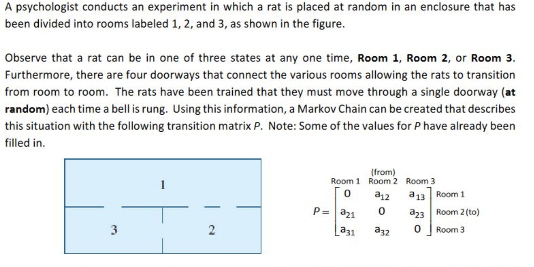 Solved A psychologist conducts an experiment in which a rat | Chegg.com