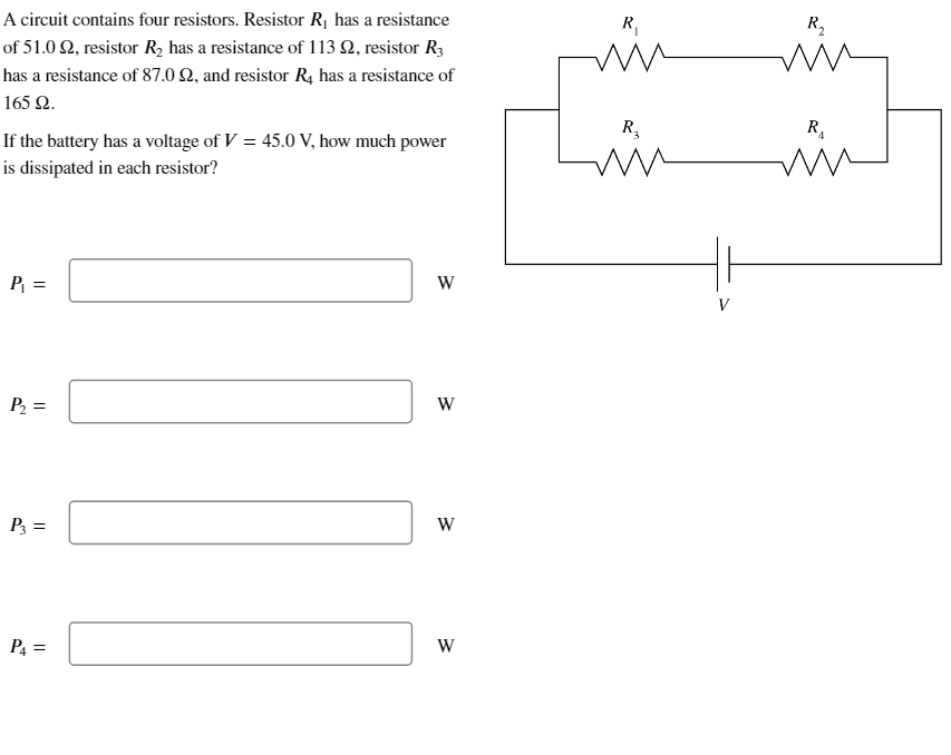 [Solved]: A circuit contains four resistors. Resistor R1 h