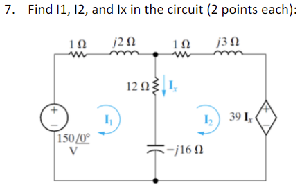 Solved Find I1,I2, ﻿and Ix ﻿in the circuit ( 2 ﻿points | Chegg.com