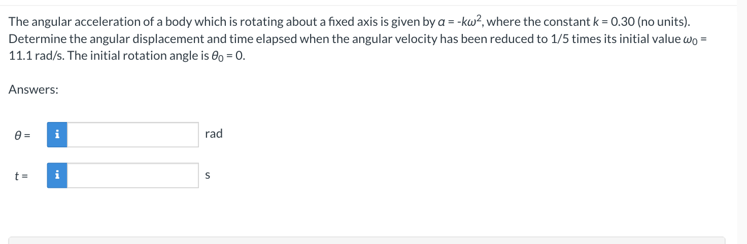 Solved The angular acceleration of a body which is rotating | Chegg.com
