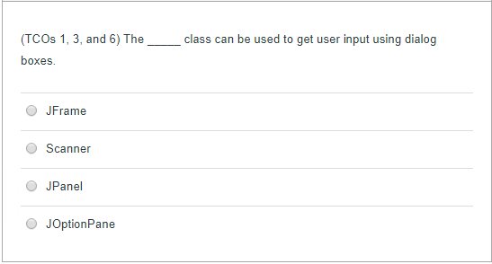 Solved (TCOs 1, 3, and 6) Which of the following statements | Chegg.com