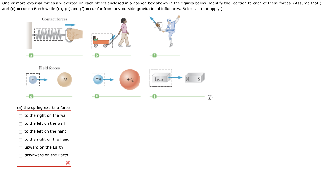 Solved One or more external forces are exerted on each | Chegg.com