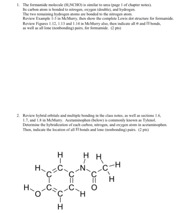 1. The formamide molecule (H NCHO) is similar to urea | Chegg.com