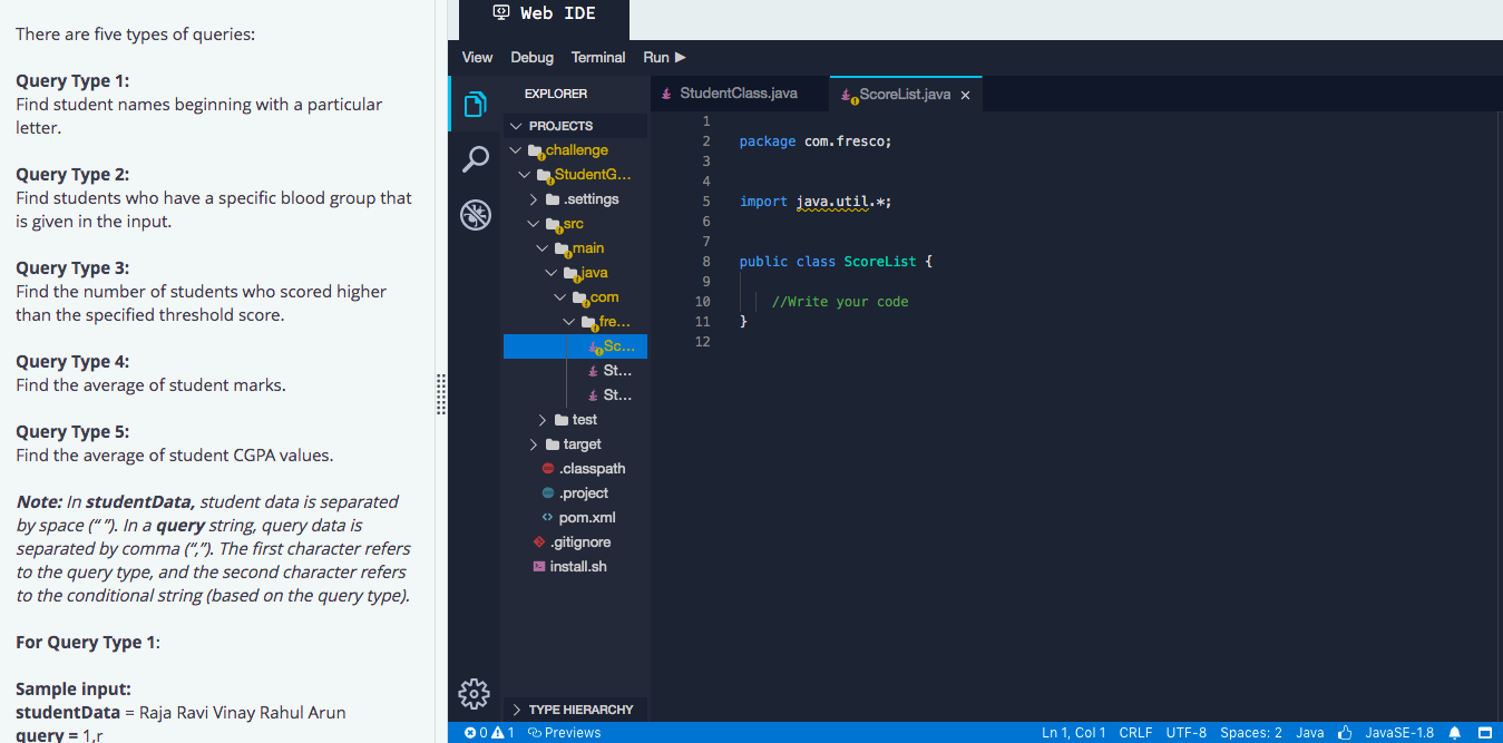 Solved 1. Generic Class View Debug Terminal Run EXPLORER | Chegg.com