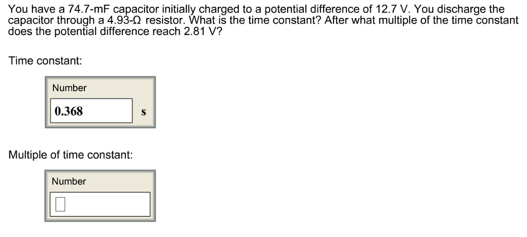 Solved You have a 74.7-mF capacitor initially charged to a | Chegg.com