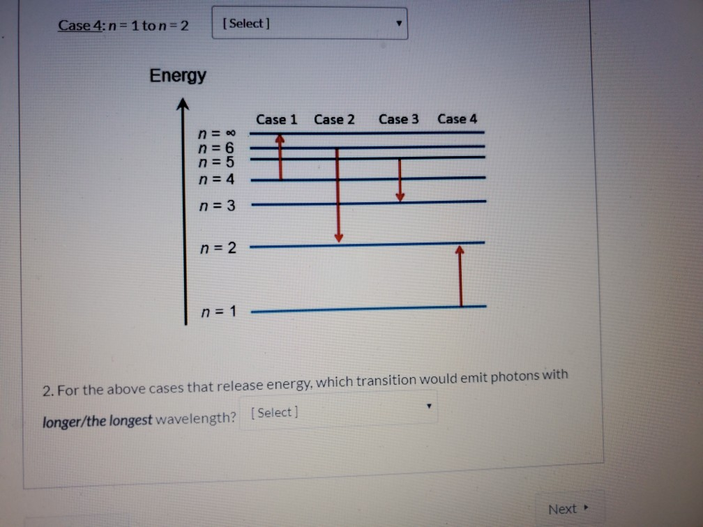 Solved 1 Consider The Following Four Cases Of Hydrogen