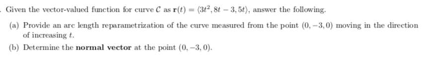Given the vector-valued function for curve C ﻿as | Chegg.com