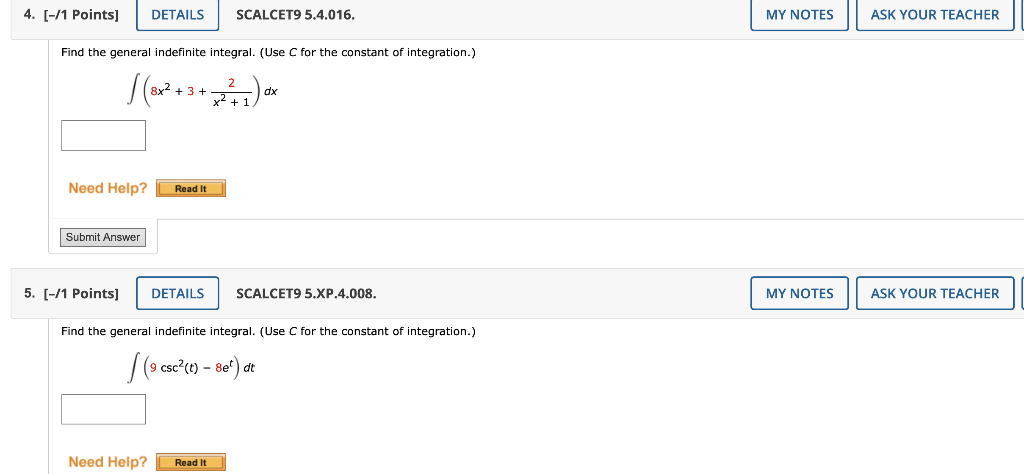 Solved Find the general indefinite integral. (Use C for the | Chegg.com