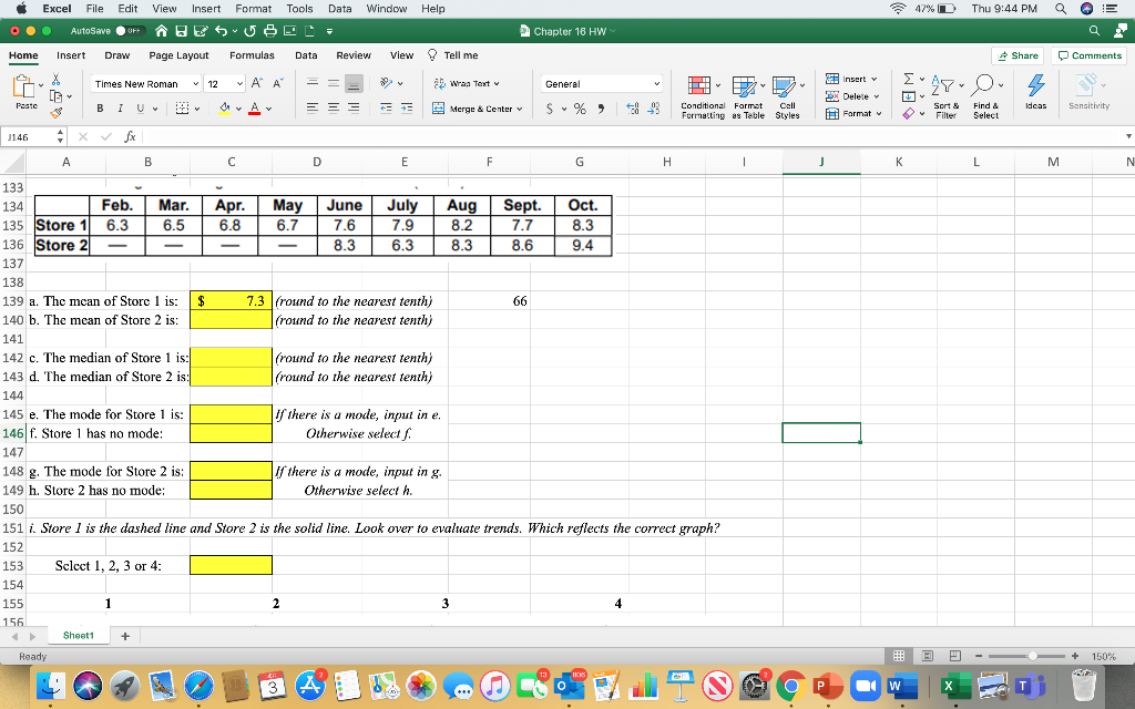 Solved Excel File Edit Window Help 47%D % 0 Thu 9:44 PM Q | Chegg.com