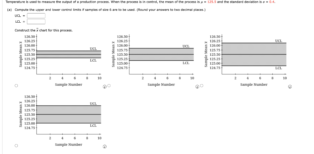 Solved (a) Compute the upper and lower control limits if | Chegg.com