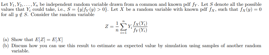 Solved Let Y1,Y2,…,Yn be independent random variable drawn | Chegg.com