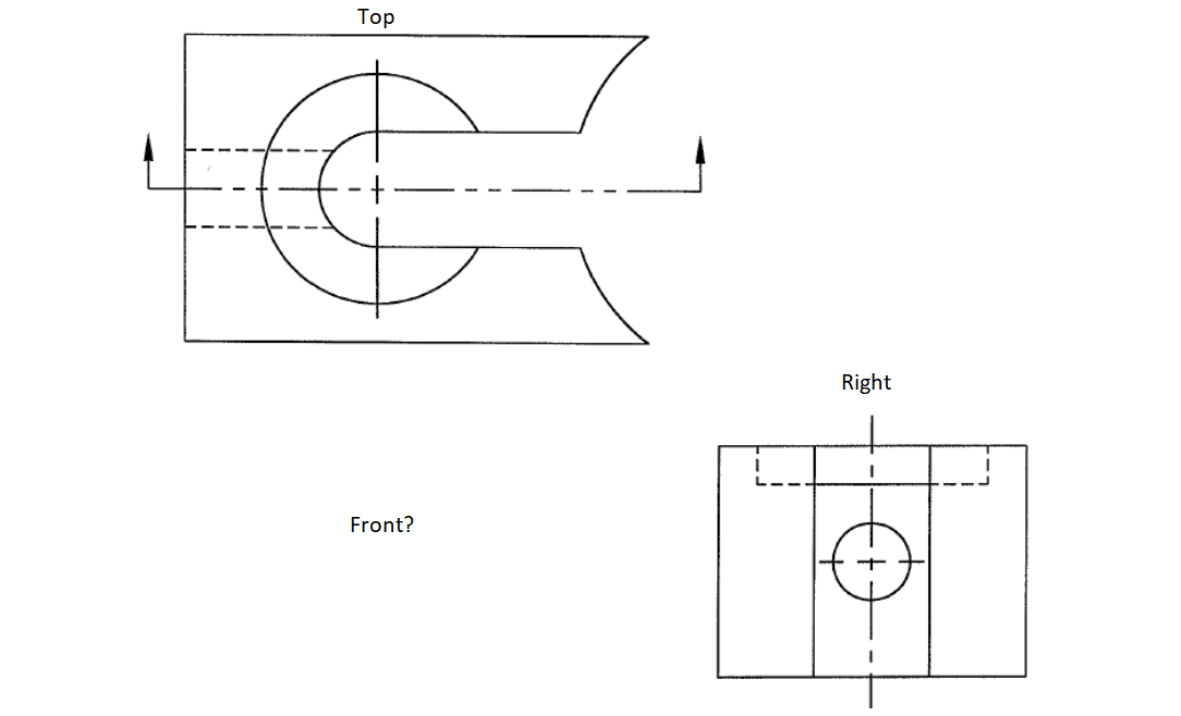 Solved I need help drawing the front view for this question. | Chegg.com