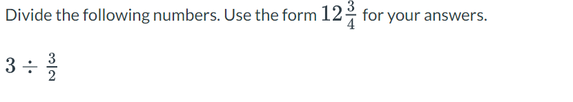 Solved Divide the following numbers. Use the form 1243 for | Chegg.com