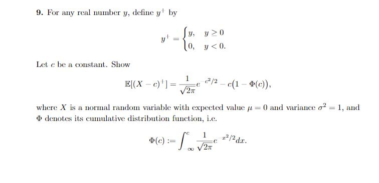 Solved 9. For any real number y, define y by y > 0 0, y