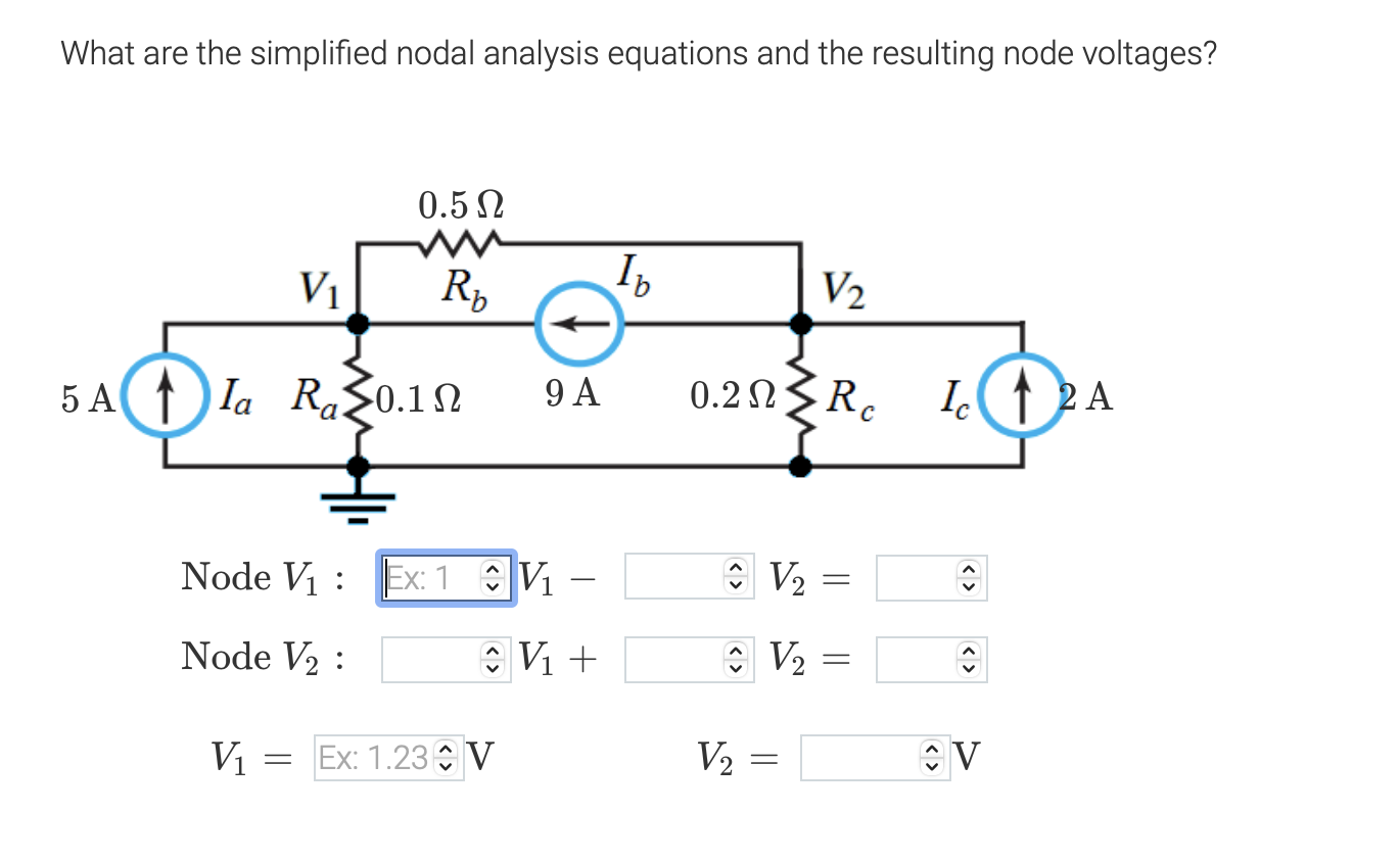 Solved What Are The Simplified Nodal Analysis Equations And