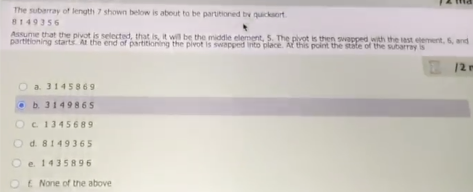 Solved Please provide step by step diagram of quicksort for | Chegg.com