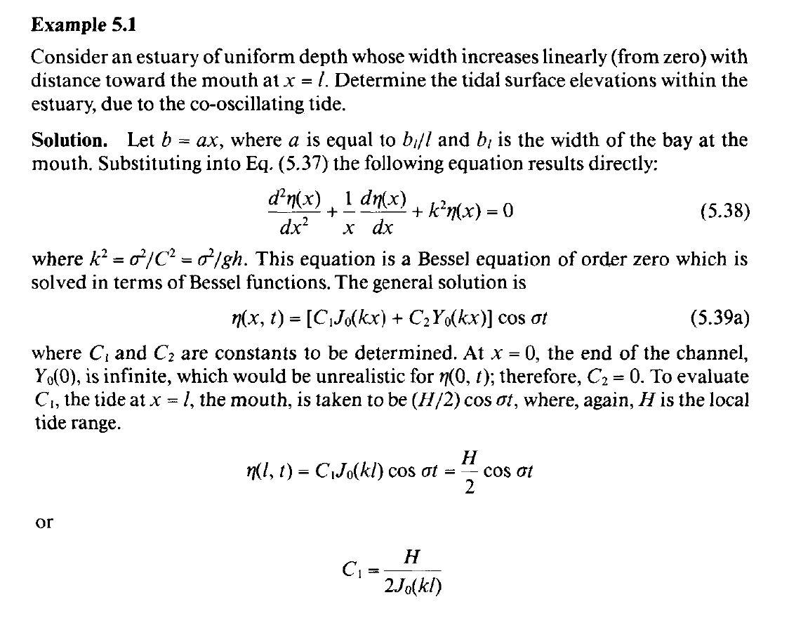 Solved For a bay of uniform depth and pie-shaped plan form | Chegg.com
