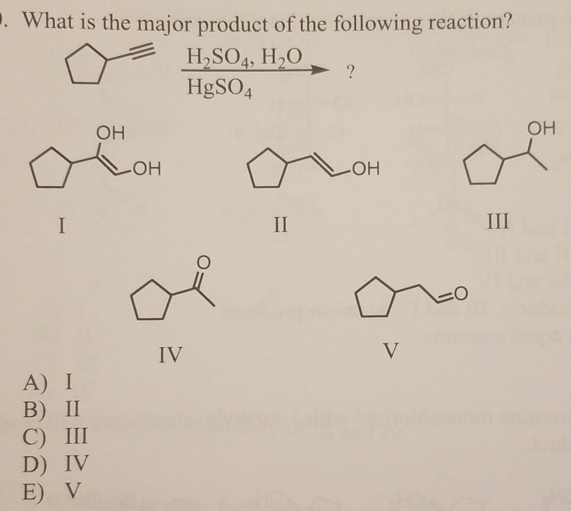 Solved . What is the major product of the following | Chegg.com