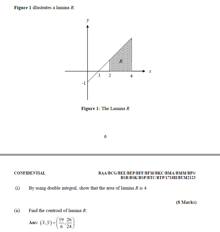 Solved Figure 1 illustrates a lamina R. 1 2 4 Figure 1: The | Chegg.com