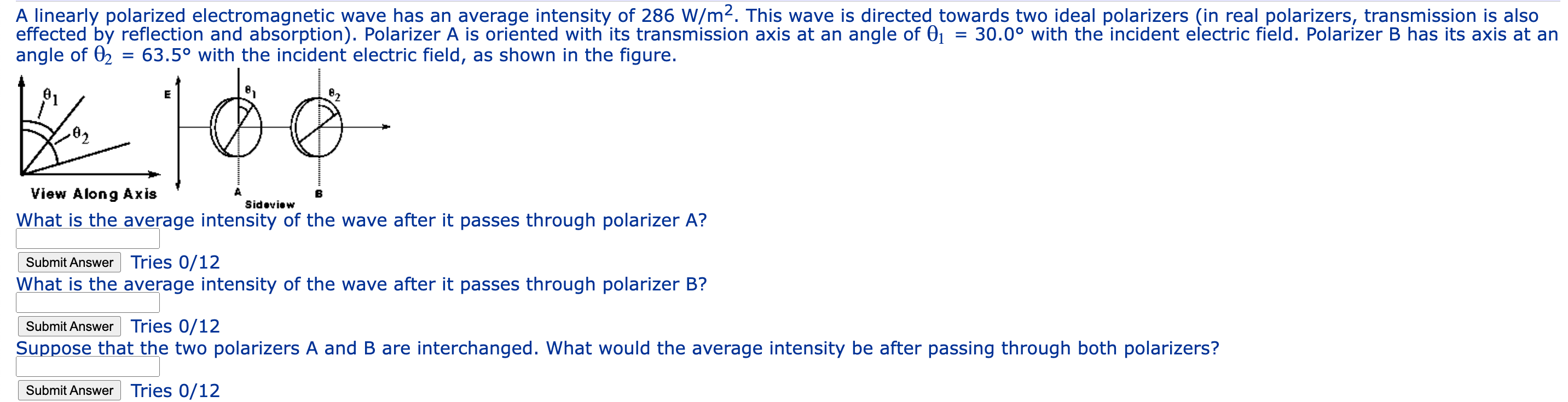 Solved A linearly polarized electromagnetic wave has an | Chegg.com